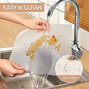 2 Pack Shelf Liner Non Adhesive (12 x 480 Inch), Double Sided Non-Slip, Water Proof , Drawer Liner for Kitchen, Cabinet Liner for Shelves, Refrigerator Liner for Top Freezer Glass Shelf