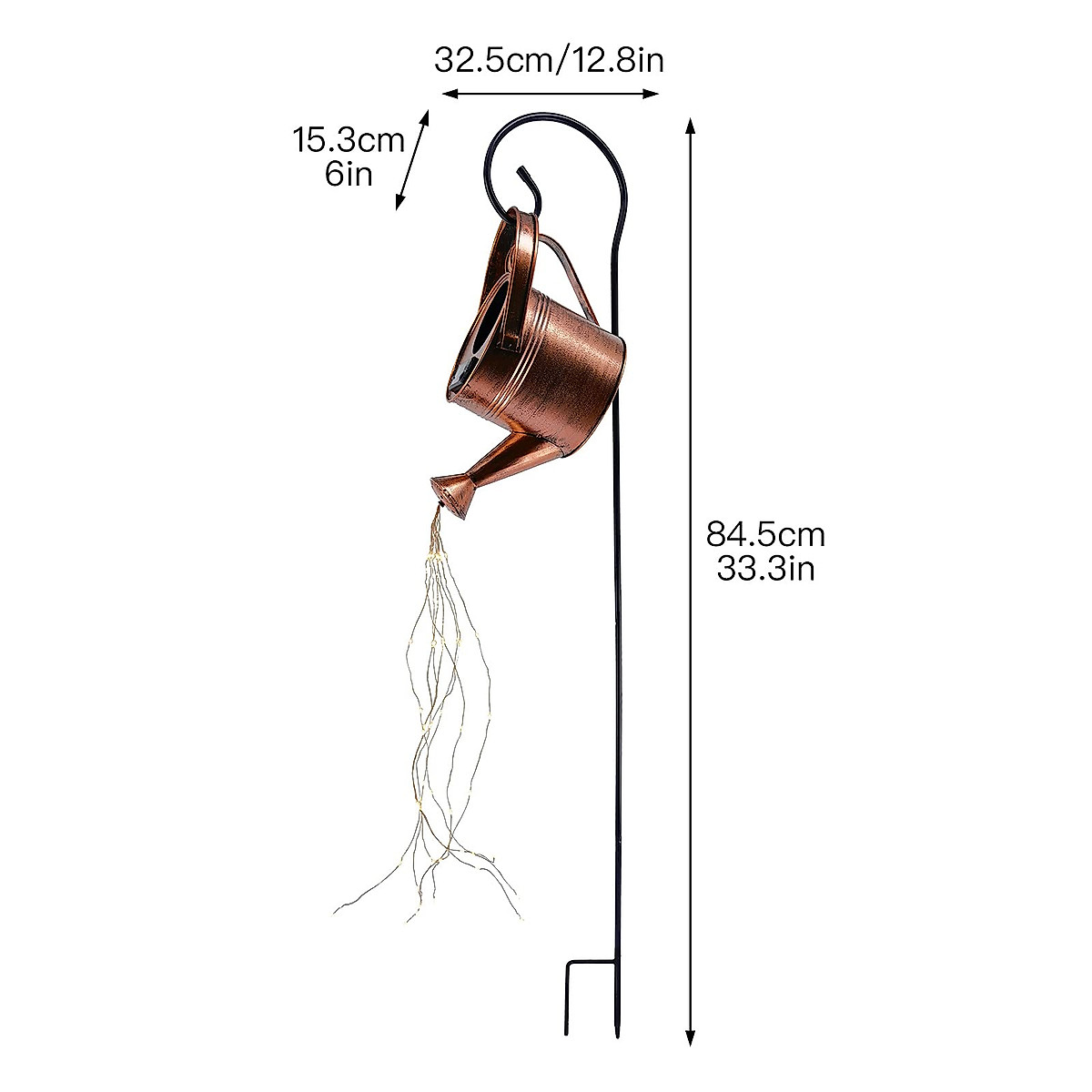 RNSUNH Waterfall Vine String Lights Shower Garden Art Light Decoration Solar Powered Watering Can Lights LED Fairy String Lights for Outdoor Garden Party Home Yard Decor