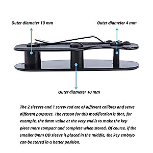 DAUERHAFT Smart Key Ring,Black Sturdy EDC Key Organizer Clip,Aluminum Key Holder,Durable Anti Scratch Key Holder Clip,for Clip Your Keys Pocket Tool Key Organizer