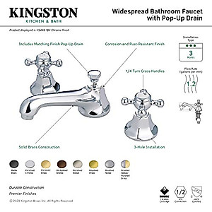 Kingston Brass KS4460BX Metropolitan Widespread Bathroom Faucet, 5-9/16 Inch in Spout Reach, Matte Black