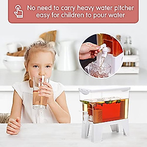 Plastic Drink Dispenser, 0.85 Gallon Beverage Dispenser With Spigot, Iced Juice Lemonade Dispenser, Milk Dispenser For Fridge Gallon, Small Water Dispensers, Liquid Laundry Detergent Dispenser
