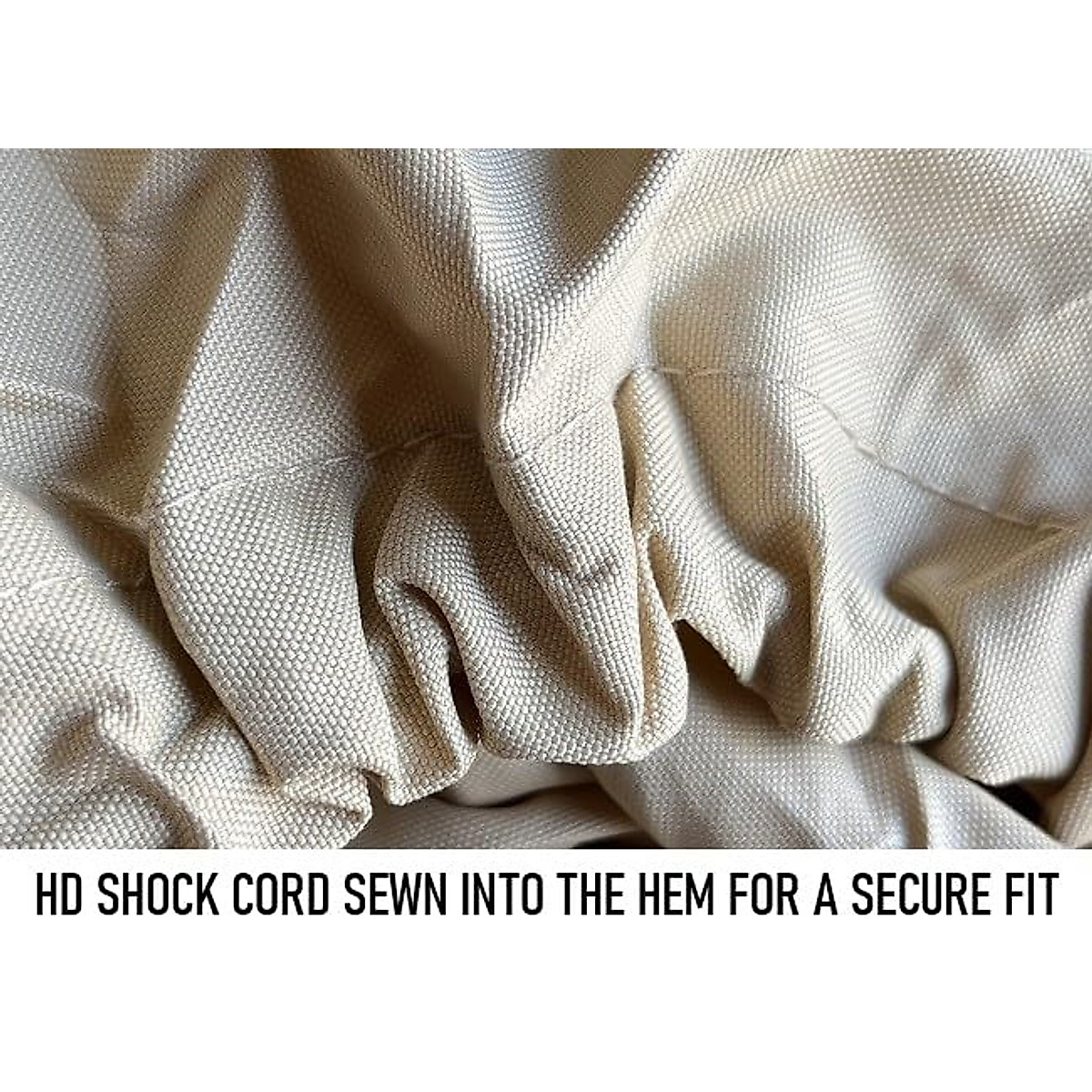 Vortex Direct 1200D Beige 22' Ultra Pontoon/Deck Boat Cover, Elastic, Strap System, Fits 20'1" to 22' Long Deck Area, Up to 102" Beam