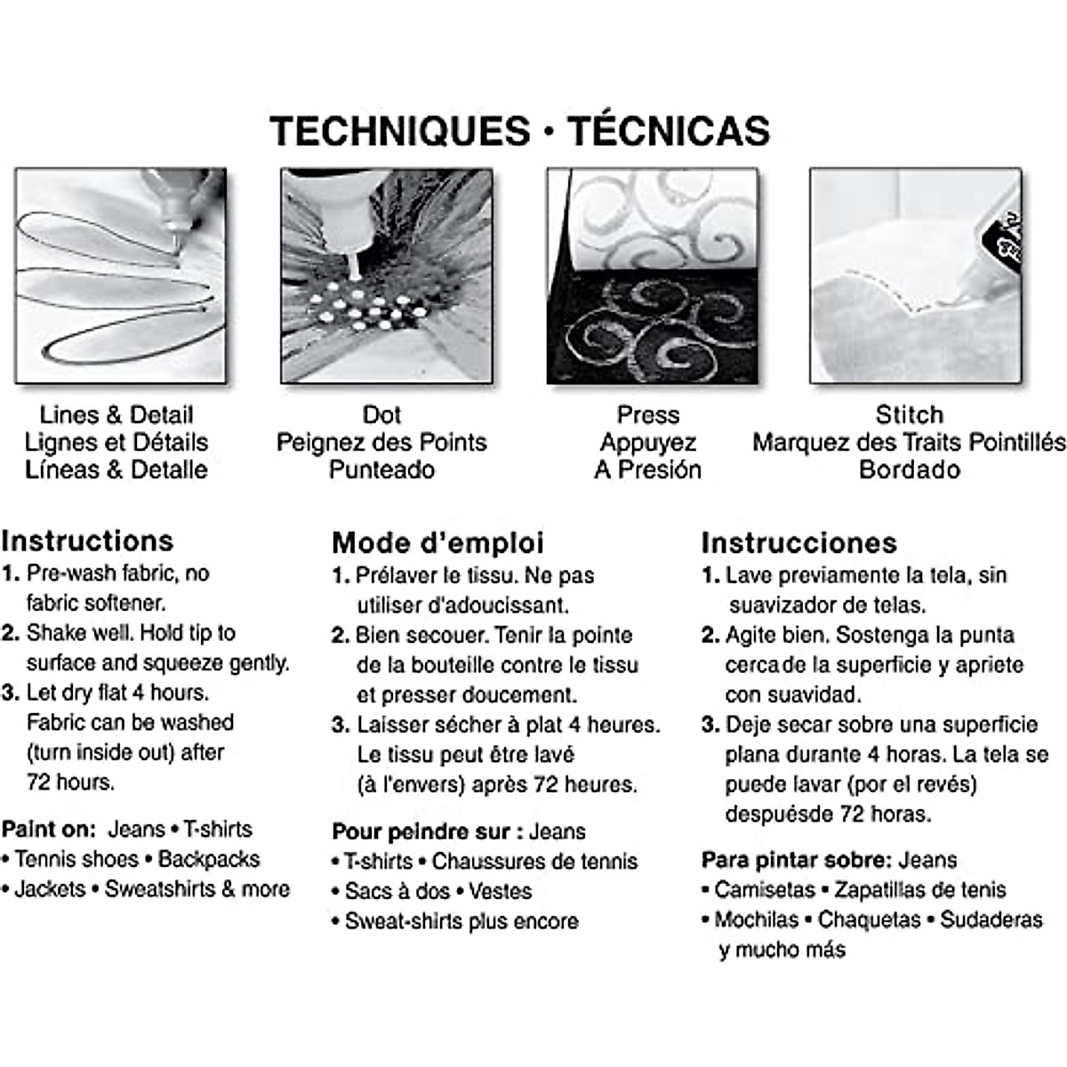 Tulip Dimensional Fabric Pack, Non-Toxic and Permanent 3D Paint for Fashion Party 20 Pack