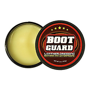 Boot Guard Leather Dressing: Restores and Conditions Leather Boots, Shoes, Automotive Interiors, Jackets, Saddles, Unscented, 5 Ounce Jar