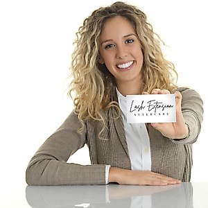 Lash Aftercare Extension Care Cards | 50 Pack | Eyelash False 2 x 3.5” inches Symbols 2-3 Week Refill Instructions Minimalist Gold foil Appearance Pink White and Black How to Care for Your Extensions