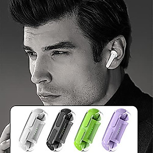 Lopunny Wireless Earbud, Bluetooth 5.3 Headphones Bluetooth Earbud, Deep Bass Wireless Earphones in Ear Noise Cancelling Ear Buds Dual Mic Call, USB-C Waterproof Headset for Game Sport (Purple)