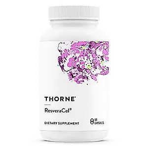 Thorne ResveraCel - Nicotinamide Riboside with Quercetin Phytosome and Resveratrol - Support Healthy Aging, Methylation and Cellular Energy Production - 60 Capsules - 30 Servings