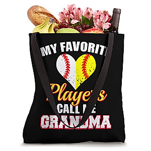 My Favorite Baseball Softball Players Call Me Grandma Tote Bag