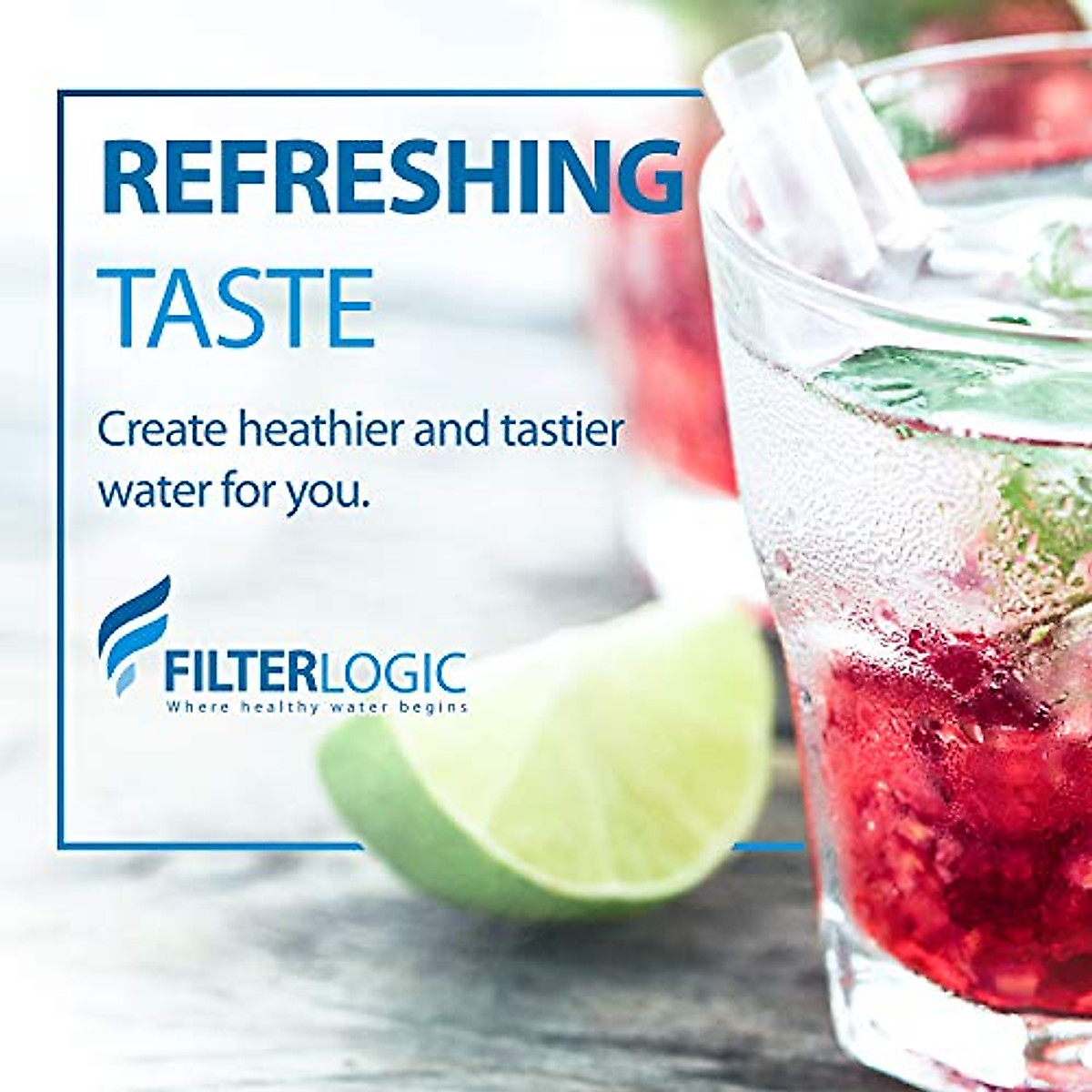 Filterlogic Faucets Filter Cartridge, Replacement for Brita® Faucet Filter, Brita® 36311 On Tap Water Filtration System, Brita® FR-200, FF-100 Replacement Filter, White (Pack of 2)