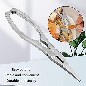 ROYALEAD Stainless Steel Seafood Tools Crabb Stripping Pincers Kitchen Crabb Shrimp Peeling Clamp Pliers Clip