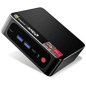 Beelink Mini PC, AMD Ryzen 7 5700U (8C/16T, up to 4.3GHz), 16GB DDR4 RAM 500GB M.2 PCIe3.0 SSD, SER5 Pro Mini Desktop Computer Support 4K@60Hz Triple Display/WiFi 6/BT5.2/USB3.2/Gaming/Office/Home