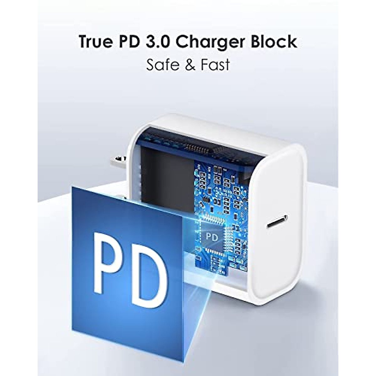 iPhone Charger 10 Ft [MFi Certified] 20W USB C Charger with 10-Foot-Long Charger Parallel Cable Fast Charging Compatible with iPhone 14/14 pro/14 plus/14 pro max/13/12/11/11Pro/XS/X/XR, iPad [2 Pack]