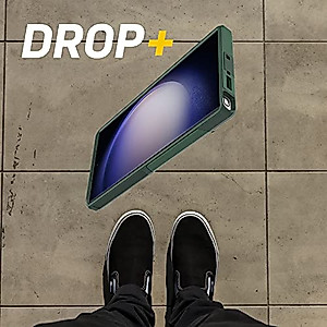 OtterBox Galaxy S23 Ultra Commuter Series Case - TREES COMPANY (Green), slim & tough, pocket-friendly, with port protection