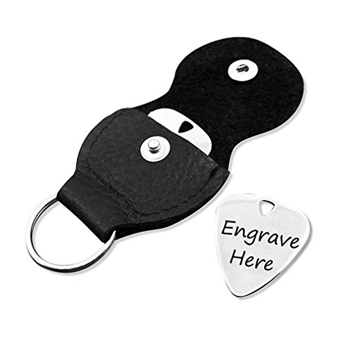 FKOG Custom Metal Guitar Pick, Customize Personalized Wood Guitar Pick Holder Music Gifts for Him Her Men Women Dad Husband Boyfriend Girlfriend (custom link)