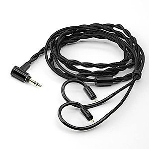 FAAEAL Upgrade 2 Pin 0.78mm Earphone Cable 2.5mm/3.5mm/4.4mm Balanced Replacement Wire for BLON BL03 Moondrop Aria KATO KZ ZS10 ZST CCA C16 TRN V90 TFZ Earphones (0.78mm with 3.5mm Jack)