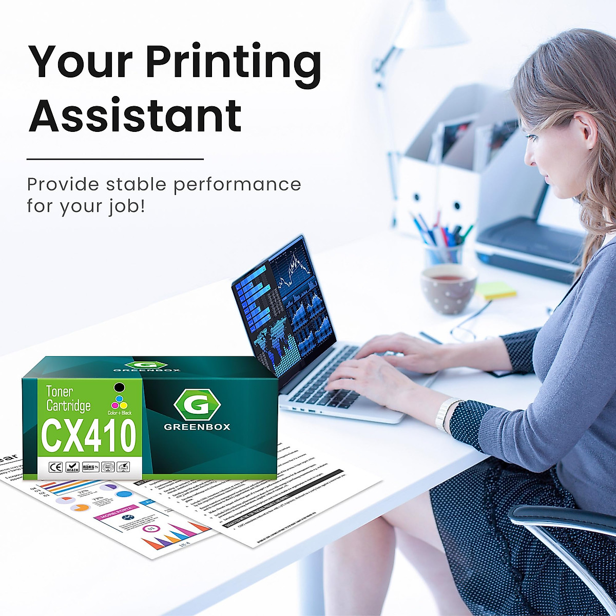 GREENBOX Remanufactured Toner Cartridge Replacement for Lexmark 801H 80C1HK0 801HK 80C1HC0 801HC 80C1HM0 801HM 80C1HY0 801HY, High Yield for CX410 CX410de CX410dte CX510 CX510de CX510dthe CX510dhe