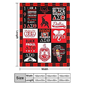 Sorority Gifts Blanket Throws Flannel Fleece Blankets Lightweight Comfortable Warm Gifts for Women Girls Bed Sofa Living Room 50"X40"