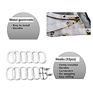 Marble Bathroom Set, Durable Waterproof Black and White and Gold Shower Curtain Set with Non-Slip Rugs and Toilet Lid Cover, 1 Shower Curtain (12 Hooks), 3 Toilet Mat & Lid Cover