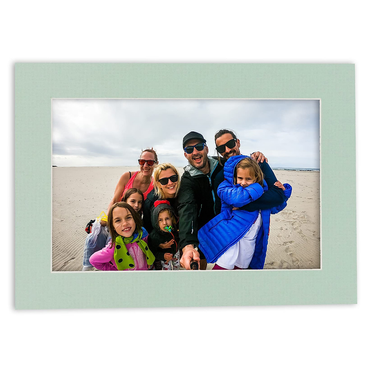 14x18 Mat Bevel Cut for 12x16 Photos - Acid Free Honeydew Green Precut Matboard - For Pictures, Photos, Framing - 4-ply Thickness