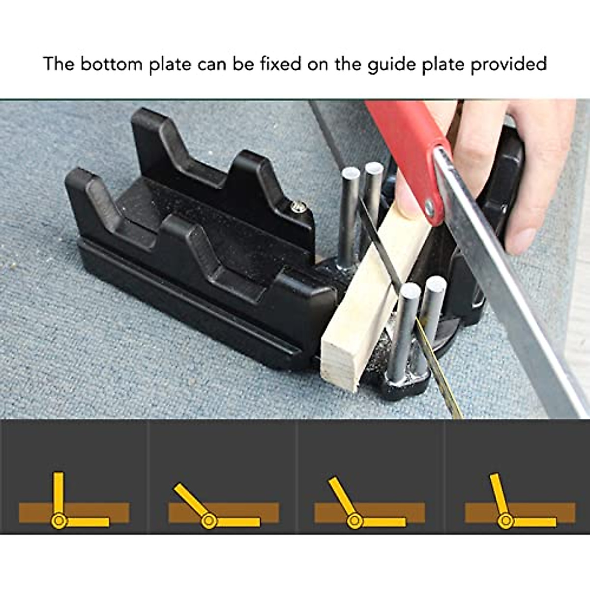 Wobythan 2 in 1 Mitre Measuring Cutting Tool Measuring and Sawing Mitre Angles Cutting Tool Precise Miter Saw Protractor 85-180° Bevels Cutting Tool Miter Gauge Woodworking Tool