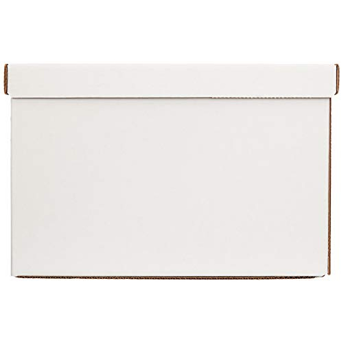 Amazon Basics Storage and Filing Boxes With Lid and Handles, Legal/Letter Size, Basic Duty, Pack of 20, White, 16.2" L x 12.5" W x 10.5" H
