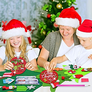 8 Pcs Christmas Diamond Painting Coasters Kit with Holder - Christmas Decoration Candy Diamond Art Coasters for Xmas Gifts, 5D DIY Christmas Cartoon Character Diamond dot Kits Coasters Craft Supplies