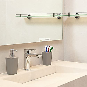 Bvcewilty Premium Hard Denture Brush, 3PCS Cleaning Brush, Multi-Layered Bristles & Portable Denture Double Sided Brush, Denture Cleaning Care (Red,Green,Blue)