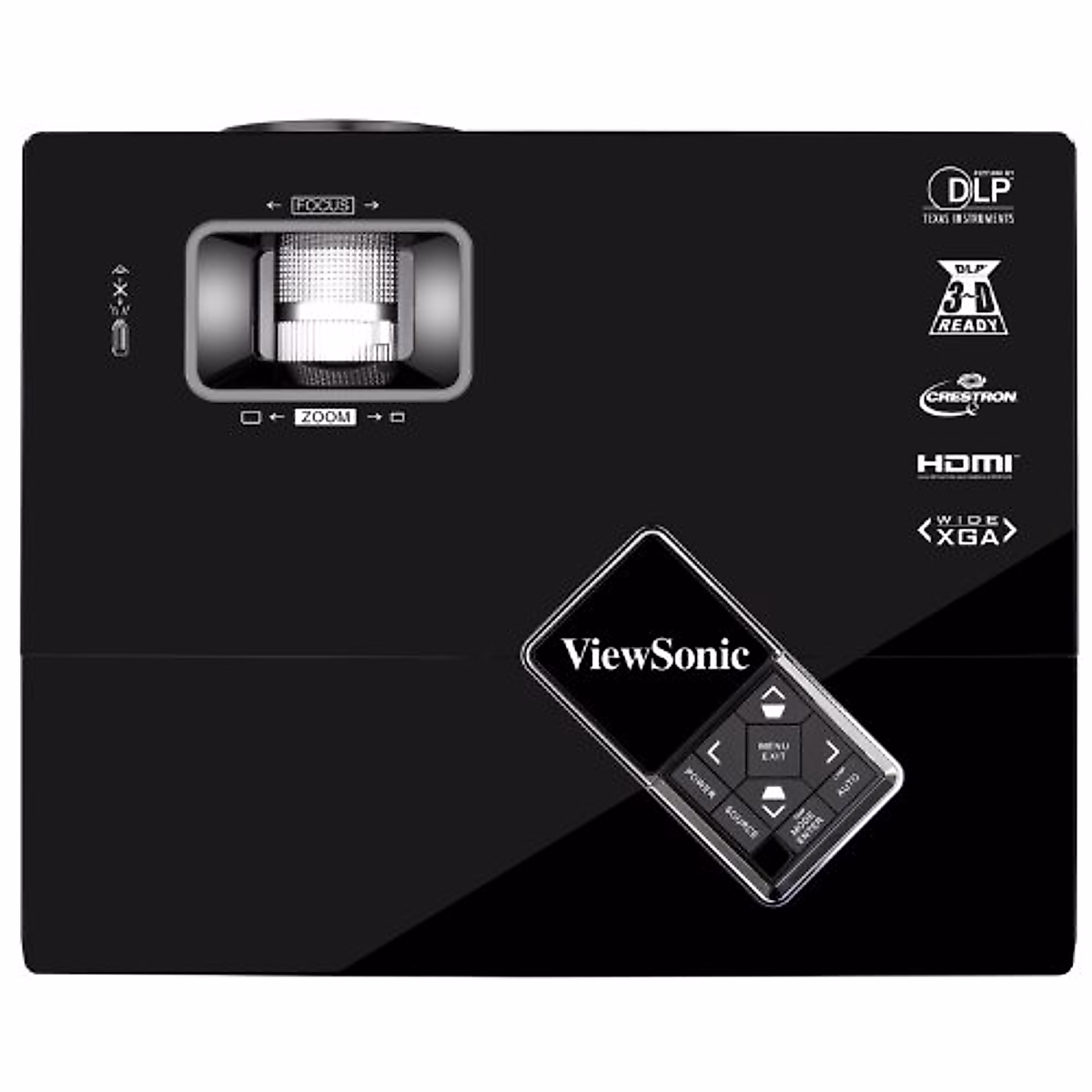 View Sonic PJD6553W 1080p Front Projector, 300 Inches - Black