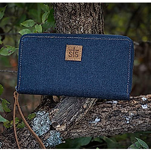 STS Ranchwear Women's Blue Bayou Collection Denim Bentley Wallet Wristlet Clutch, One Size
