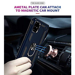 A51 5G Case,ADDIT Samsung Galaxy A51 5G Case [ Military Grade ] 15ft. Drop Tested Protective Case with Magnetic Car Mount Ring Holder Stand Cover for Samsung Galaxy A51 5G - Blue
