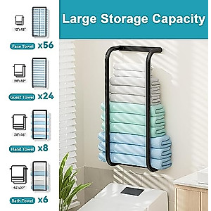 Towel Racks for Bathroom, 30 Inch Bathroom Towel Holder, Bathroom Organizer for Small Space - Stainless Steel, Wall Mounted, Modern