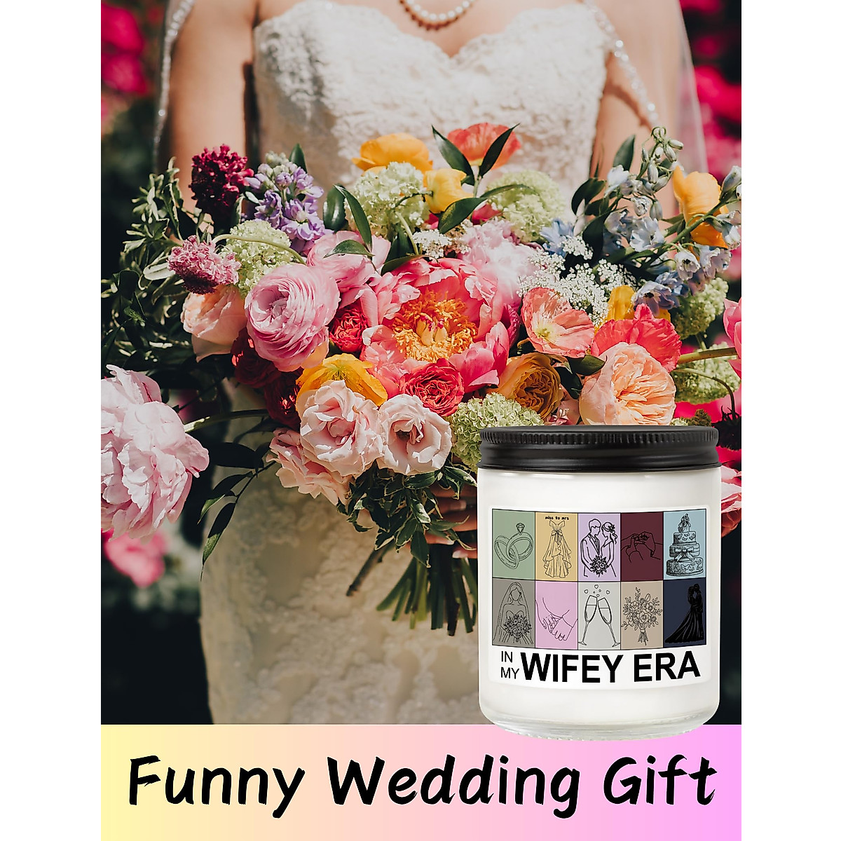 Funny Wedding Gifts Candle, Bridal Shower Gifts, Bride to Be Gifts, Wedding Gifts for Bride, Bachelorette Gifts for Bride, Vanilla Scented Candle