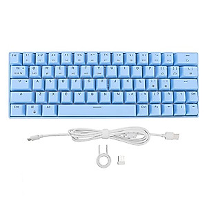 Yoidesu Wireless Mechanical Gaming Keyboard, Blue 64 Keys Wireless RGB Backlight Mechanical Keyboard 3 Modes 2.4G/BT 3.0, 5.0/Type c Wired Gaming Keyboard(Brown Switch)