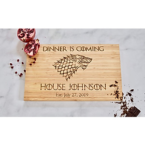 Dinner Is Coming - GOT - Custom Engraved Cutting Board - Personalized - Wedding - Engagement - Gift - Anniversary
