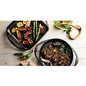 Tramontina Pre-Seasoned Grill and Griddle Set Cast Iron 2 Pack, 80131/042DS