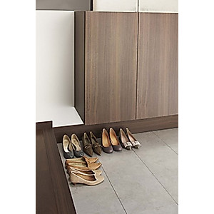 Yamazaki Home Frame Rolling Shoe Rack, Compact Entryway Or Bedroom Metal Shoe Organizer With Wheels, Steel - Holds 4 Shoes, 6 Heels