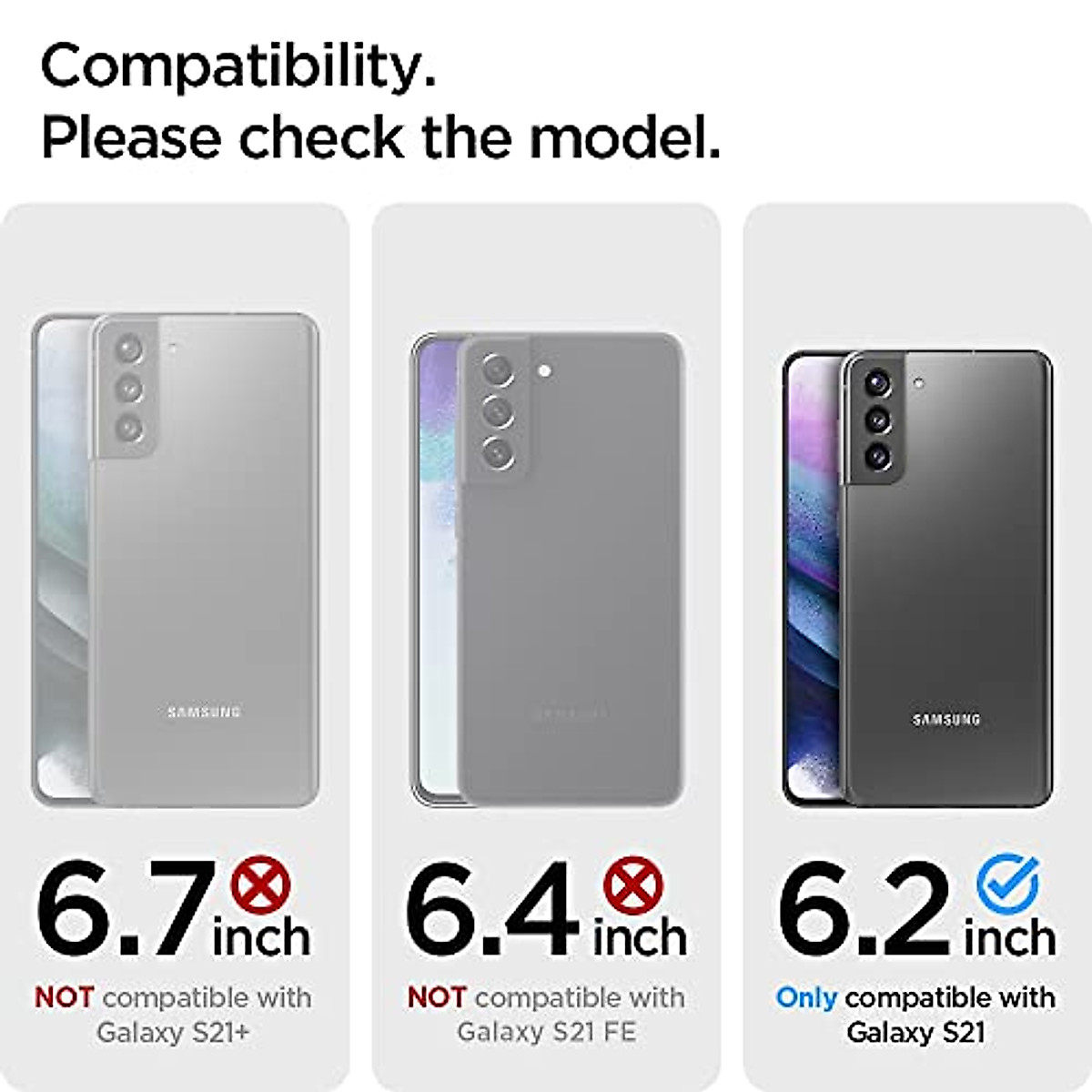 Spigen Ultra Hybrid Designed for Galaxy S21 Case (2021) - Crystal Clear