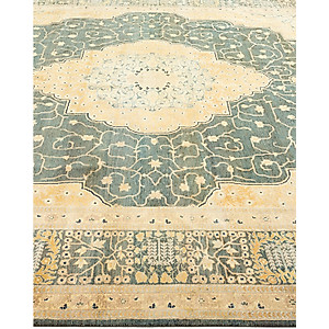 Solo Rugs One of a Kind Hand Knotted Hand Made Wool Traditional Oriental Mogul Gray 8 x 10 Area Rug