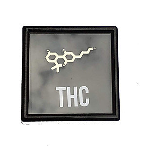 Anatomology THC Pin - Black Acrylic Marijuana Pin - Brooches and Pins