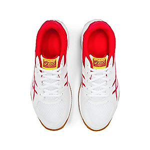 ASICS Women's Upcourt 3 Volleyball Shoes, 6, White/Laser Pink