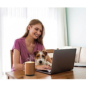 CERA+ Temperature Controlled Smart Mug 2, Self-Heating Coffee Mug with Lid, 90 Minutes Battery Life, APP or Manual Control, Gift-Packing(Brown - 14 oz)