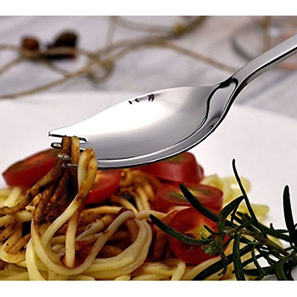 6-pack 18/10 Stainless Steel Sporks for Everyday Use, Back to school lunch supplies Camping Hiking Heavy Duty Flatware set,7.6-inch (M)