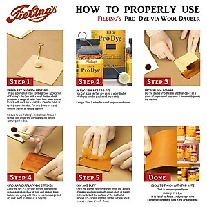 Fiebing's Pro Dye Black, 4 oz. - Professional Oil Dye for Leather