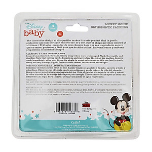 Cudlie Disney Mickey Mouse Baby Boy 4 Pack of Pacifier, Winkin Mickey