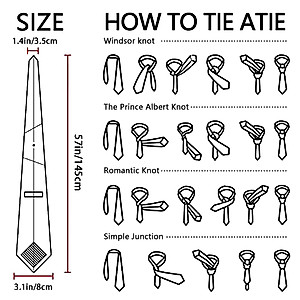 YEAHSPACE Polka Dot Tie Black And White Necktie Men's Ties for Wedding Prom Uniform-polka dot black and white (13), One Size