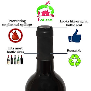 Wine Bottle Stopper - Bottle Condoms for Beverages - Bachelorette Party and Wine Lovers Gag Gift - White Elephant Funny Gift - 6 Pack