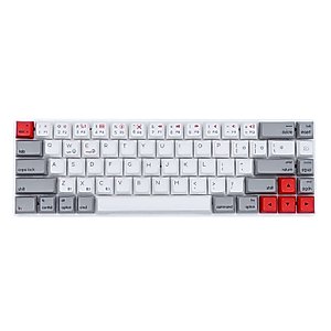 EPOMAKER NT68 65% RGB Hotswap Bluetooth 5.1 Wireless Wired Mechanical Gaming Keyboard with Foldaway Stand, 1900mAh Battery for Mac/Win/Gamer (Chocolate Brown Switch, Grey White for Mac)