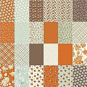 Shades of Autumn Riley Blake 5-inch Stacker, 42 Precut Fabric Quilt Squares by My Mind's Eye