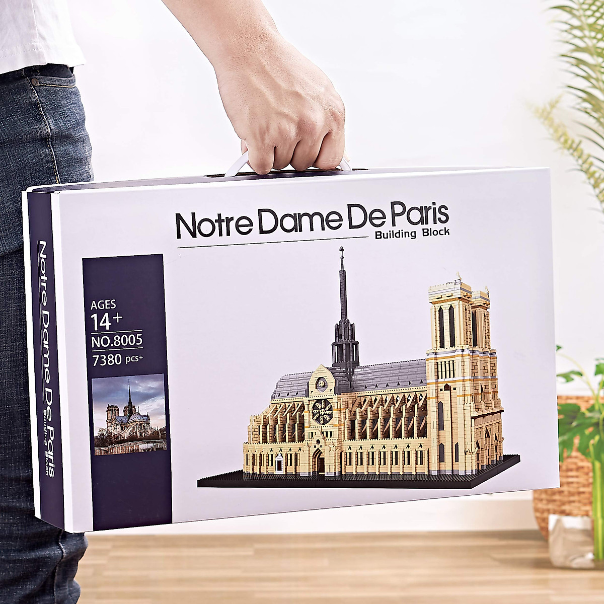 YaJie Notre Dame Architecture Collection Micro Building Blocks Modle Set,Building Set Toy Gift for Adults and Teens (7380 Pieces)