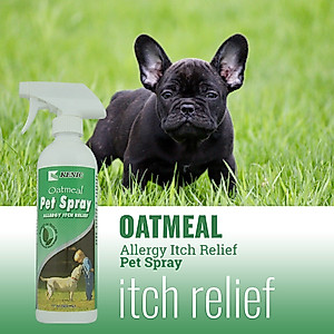 Kenic Oatmeal Itch Relief Spray for Dogs, Soothing, Anti-Itch, Hypo-Allergenic for Sensitive Skin, Restores Moisture, Made in USA